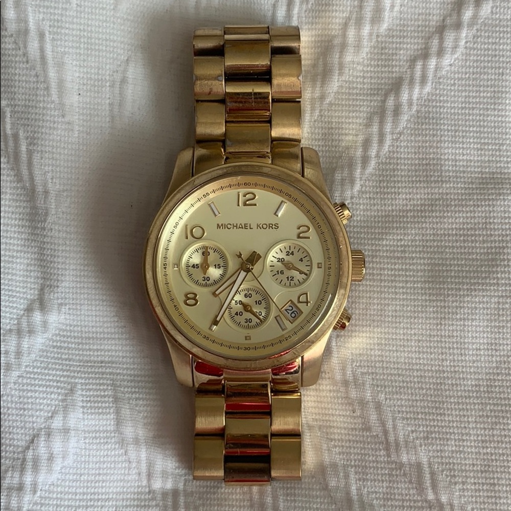 Michael Kors Runway Chronograph Gold Watch - Gem